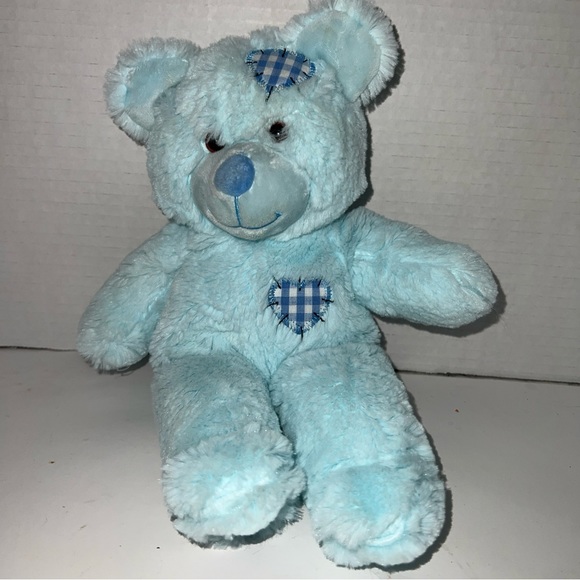 Toys | Teddy Mountain Baby Blue Patches Heart Patch Bear Stuffable ...